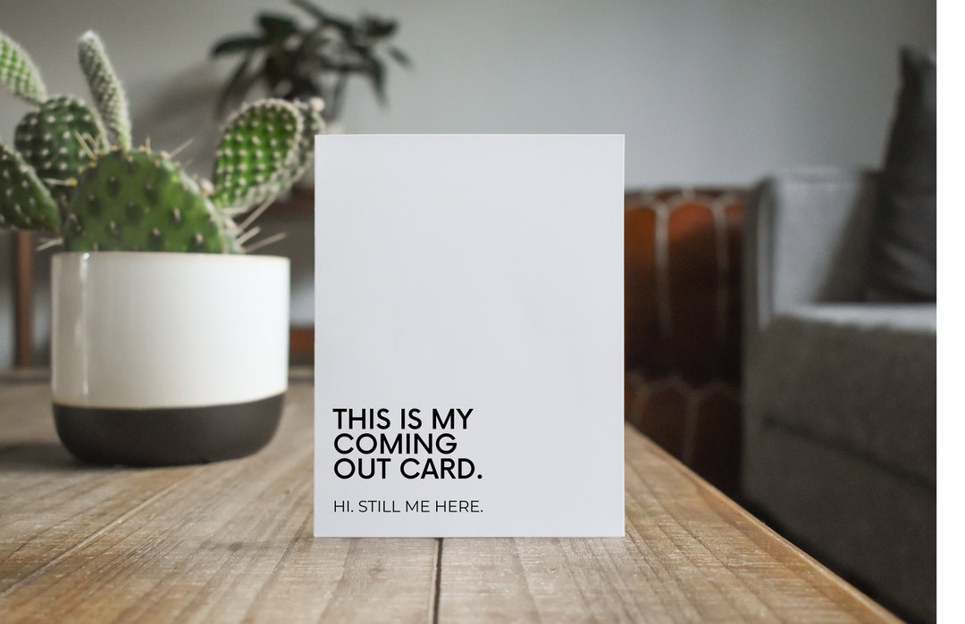 Coming Out Card, Coming Out Announcement, Friend Card, LGBTQ, Big ...