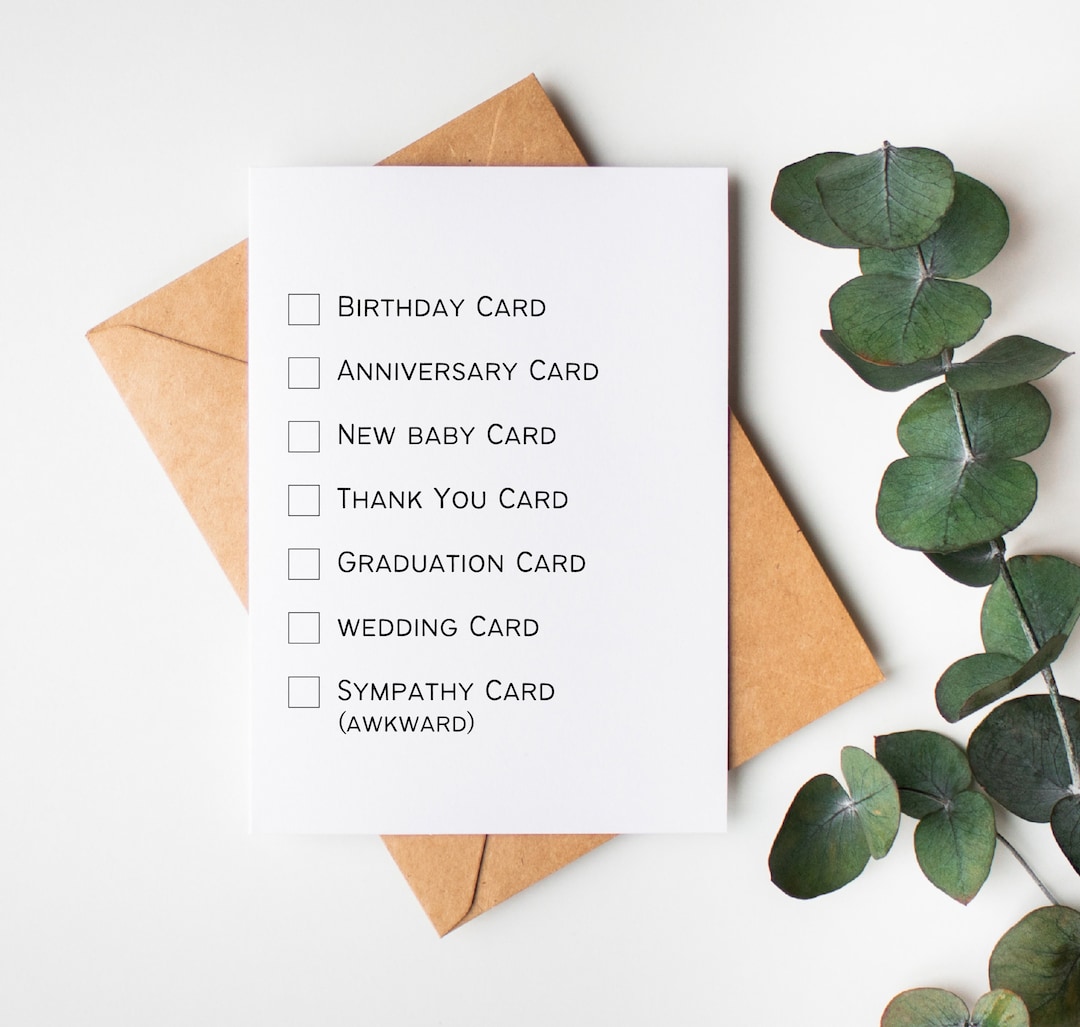 Checklist Card, Funny Card, All Occasion Card, Congratulations Gift ...