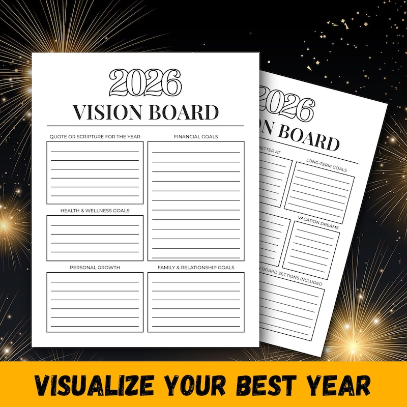 Guide for Vision Boards - Etsy
