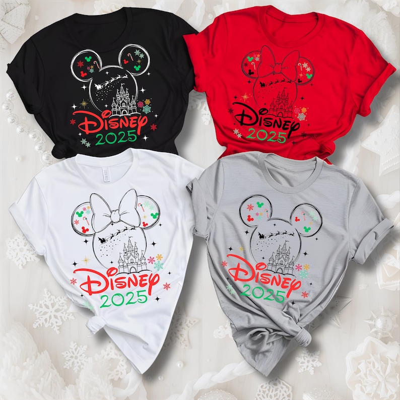 Disney 2025 Christmas Shirt, Mickey Mouse Family Tees - Etsy