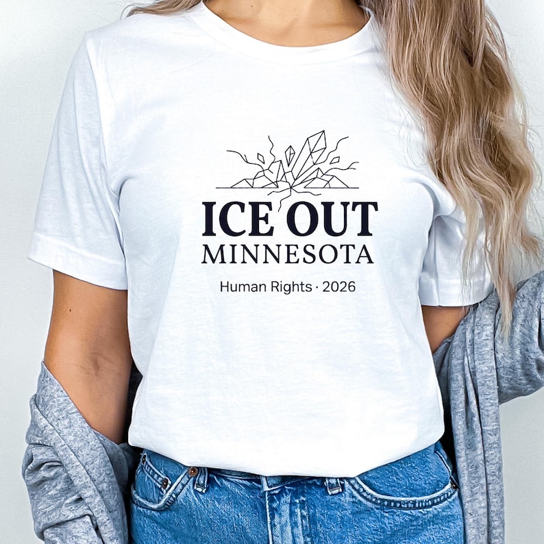 ICE Out Minnesota Human Rights Shirt, Protest Typography Tee, Civil ...