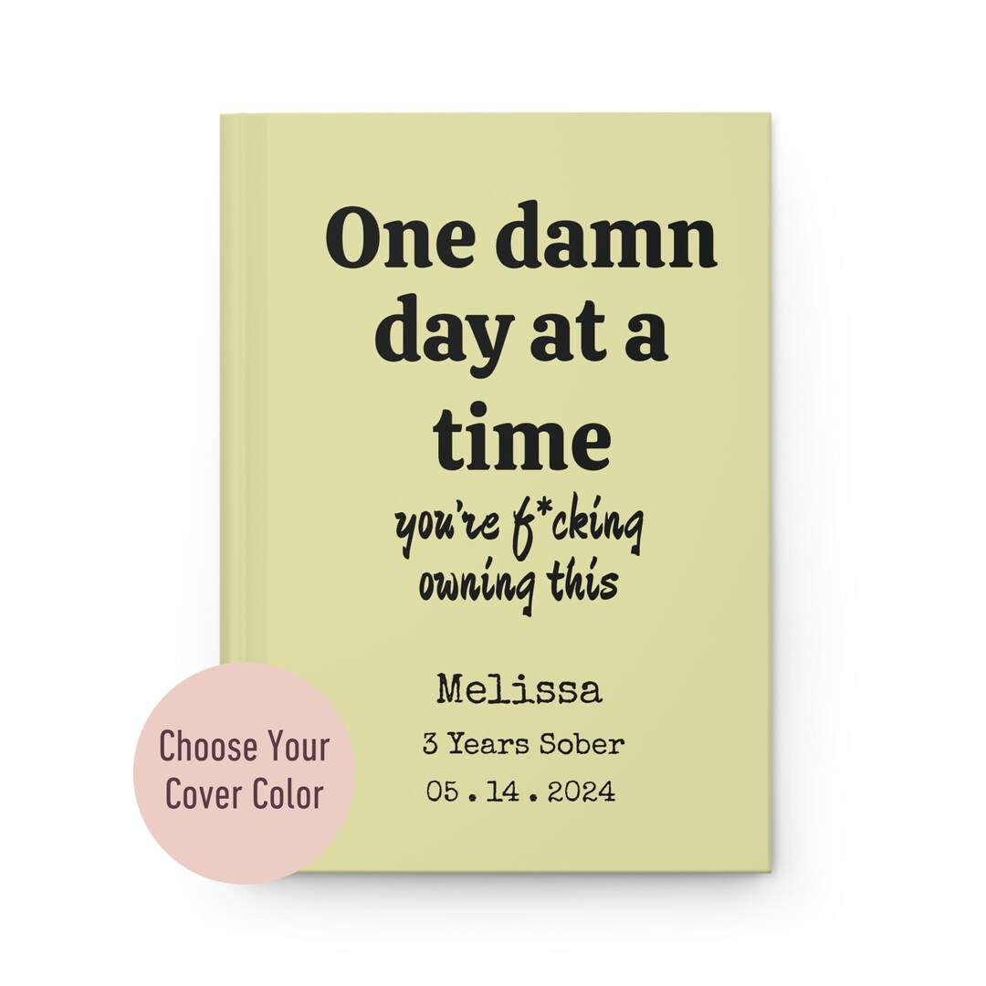 Swear Funny Recovery Gift for Men Women, Personalized Journal Badass ...