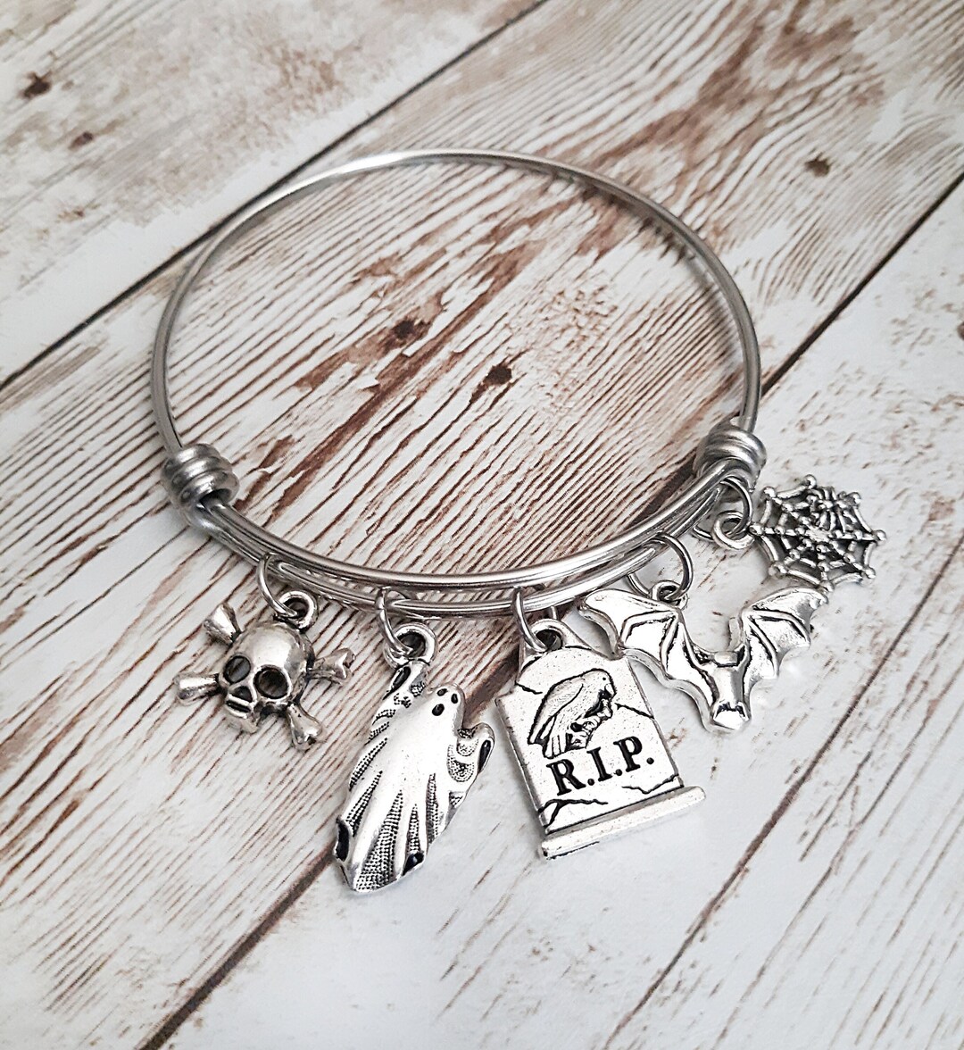 Goth Bangle Bracelet Gothic Christmas Gift Ghoul Ghost - Etsy