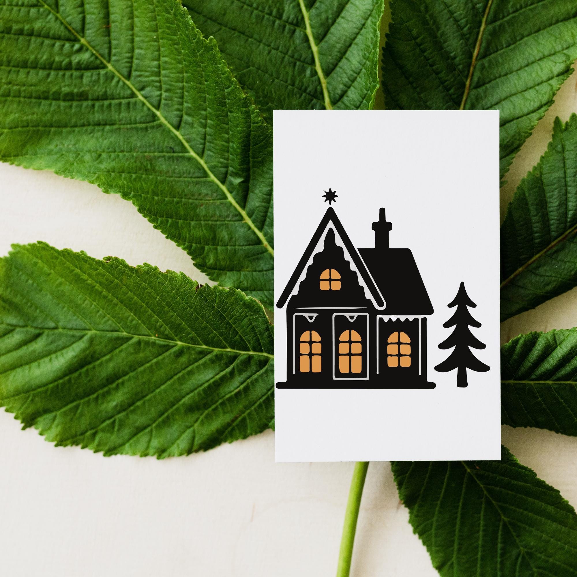 Christmas House Clipart Bundle – Cozy Winter Home SVG PNG, Holiday Snow ...