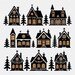 Christmas House Clipart Bundle – Cozy Winter Home SVG PNG, Holiday Snow ...
