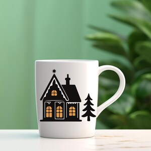 Christmas House Clipart Bundle – Cozy Winter Home SVG PNG, Holiday Snow ...