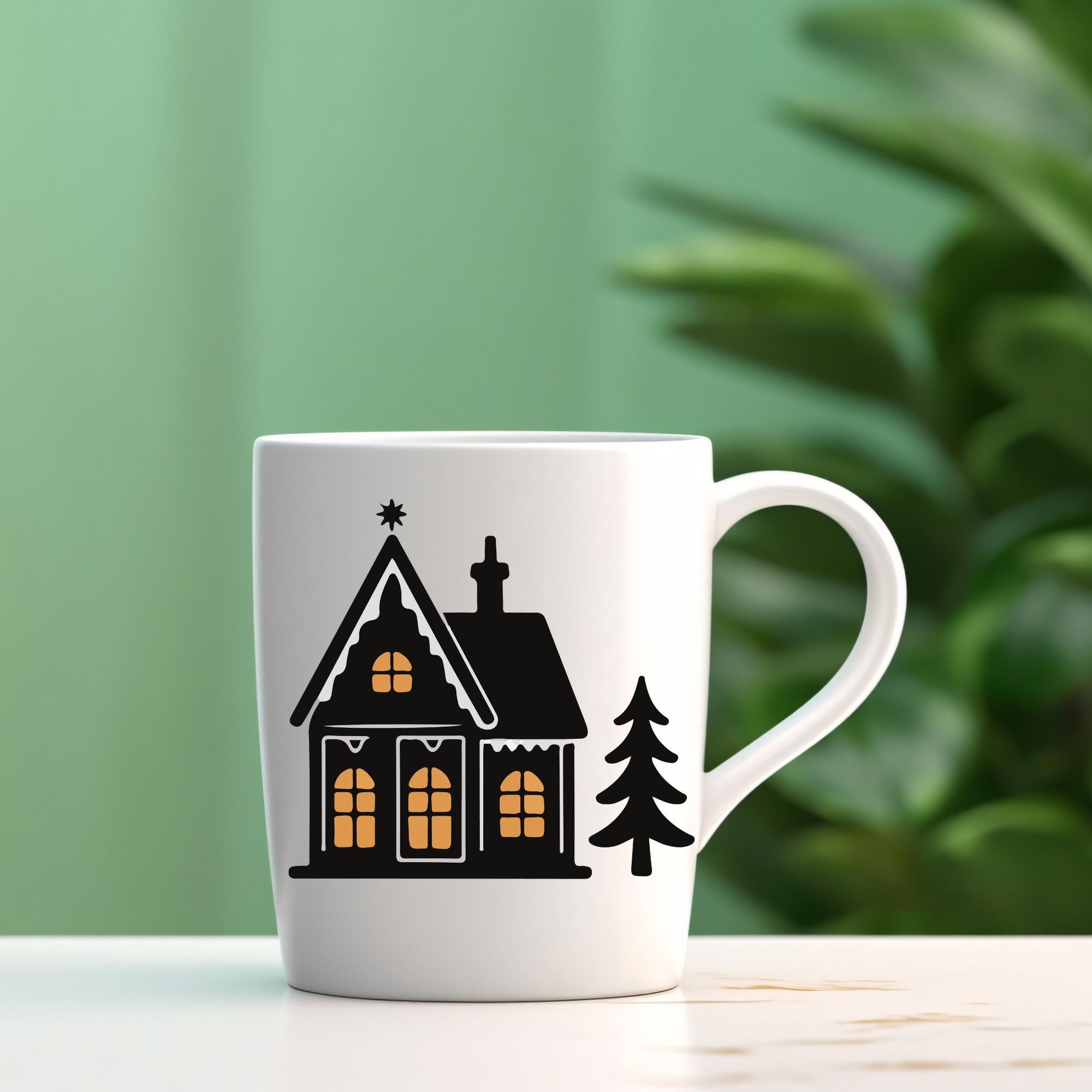 Christmas House Clipart Bundle – Cozy Winter Home SVG PNG, Holiday Snow ...
