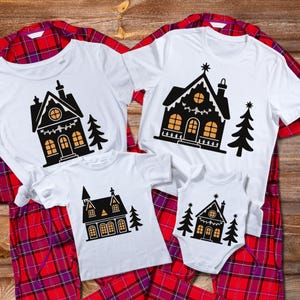 Christmas House Clipart Bundle – Cozy Winter Home SVG PNG, Holiday Snow ...