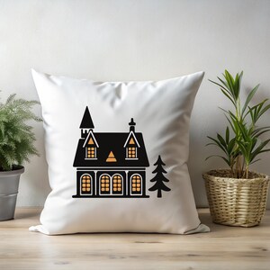 Christmas House Clipart Bundle – Cozy Winter Home SVG PNG, Holiday Snow ...