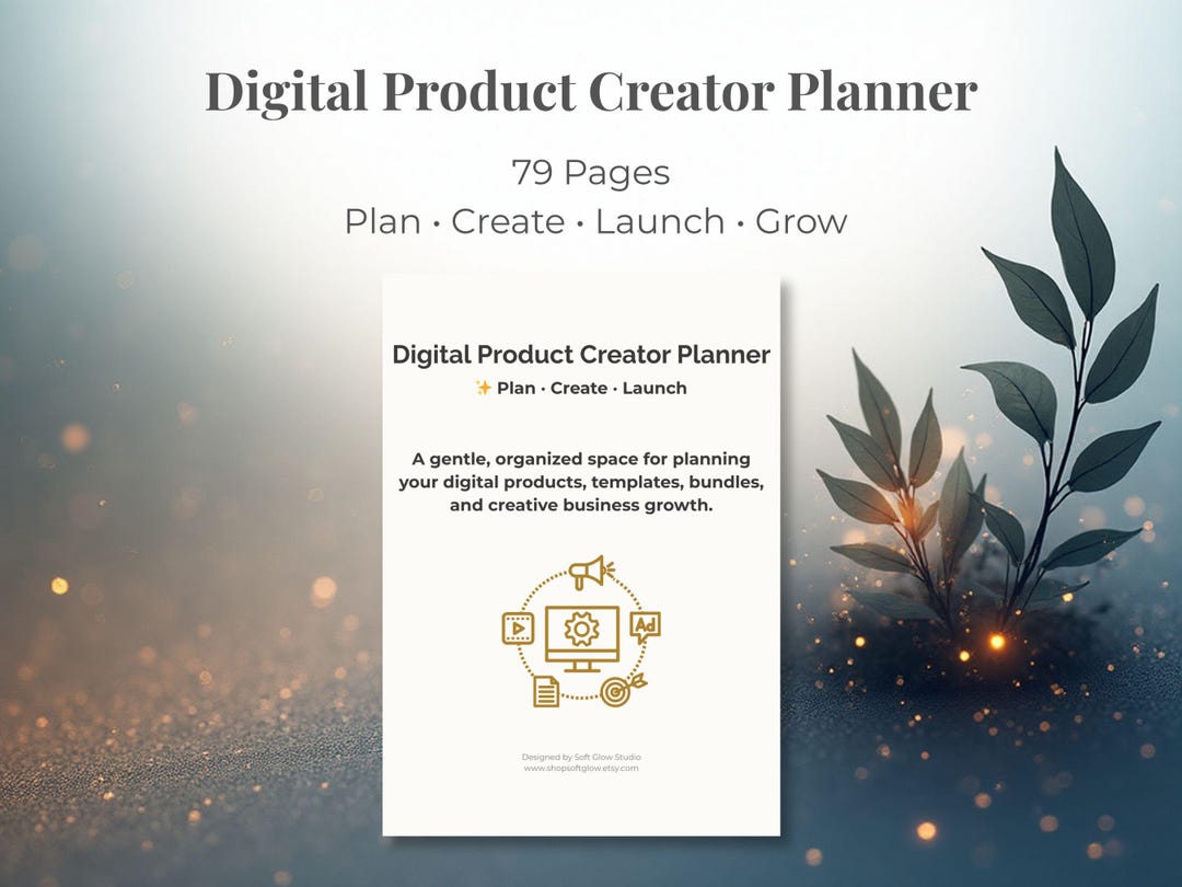 Digital Product Creator Planner | 79 Page Business Template | Digital ...