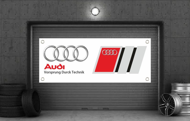 Audi Logo Vinyl Banner - Garage, Office, Showroom Decor - Etsy