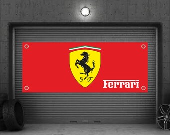 Ferrari Logo Vinyl Banner - Garage, Office, Showroom Decor - Etsy