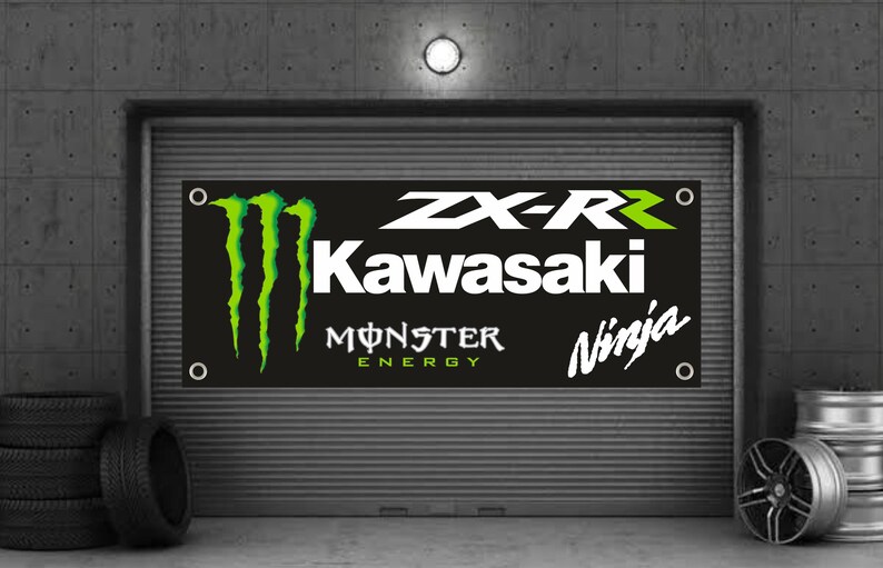 Kawasaki Logo Vinyl Banner, Garage Decor, Auto Car Shop Sign - Etsy