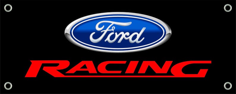 Ford Racing Logo Vinyl Banner: Garage Decor, Car Shop Sign - Etsy