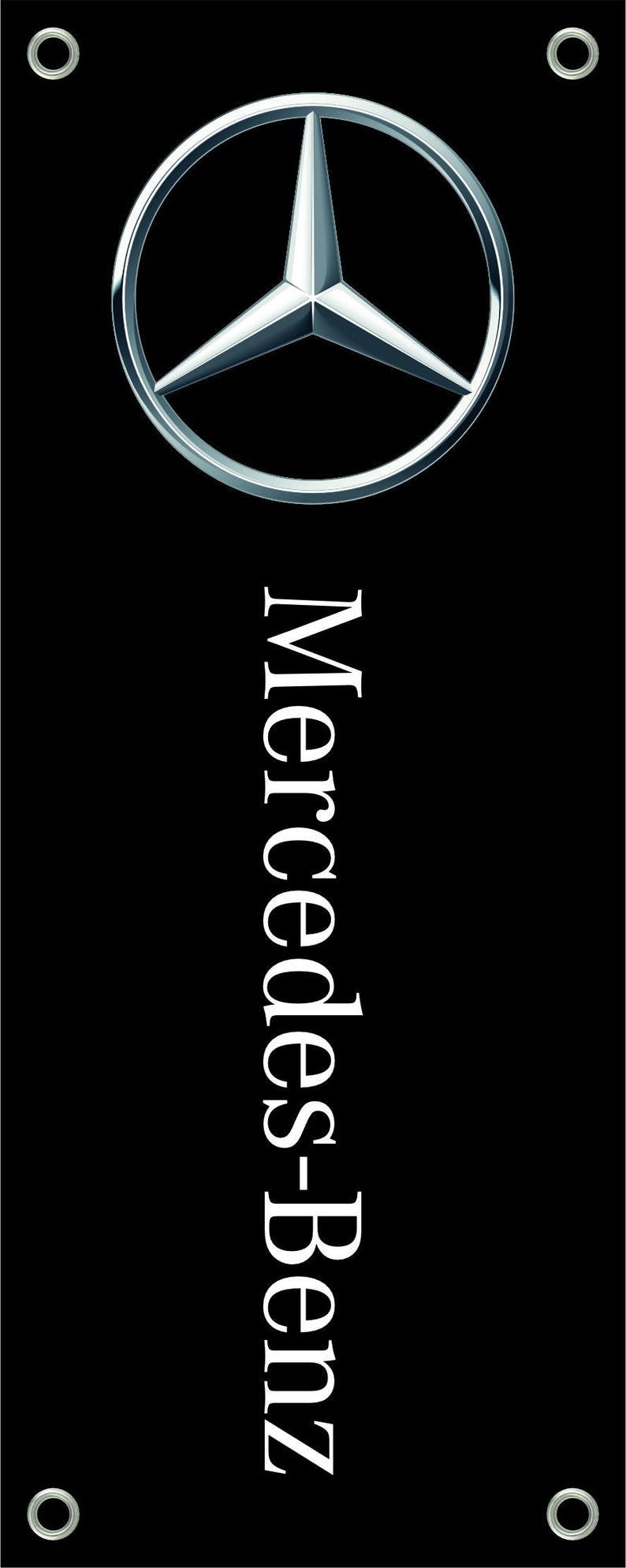Mercedes Logo Vinyl Banner: Garage, Shop, Showroom Decor - Etsy Canada