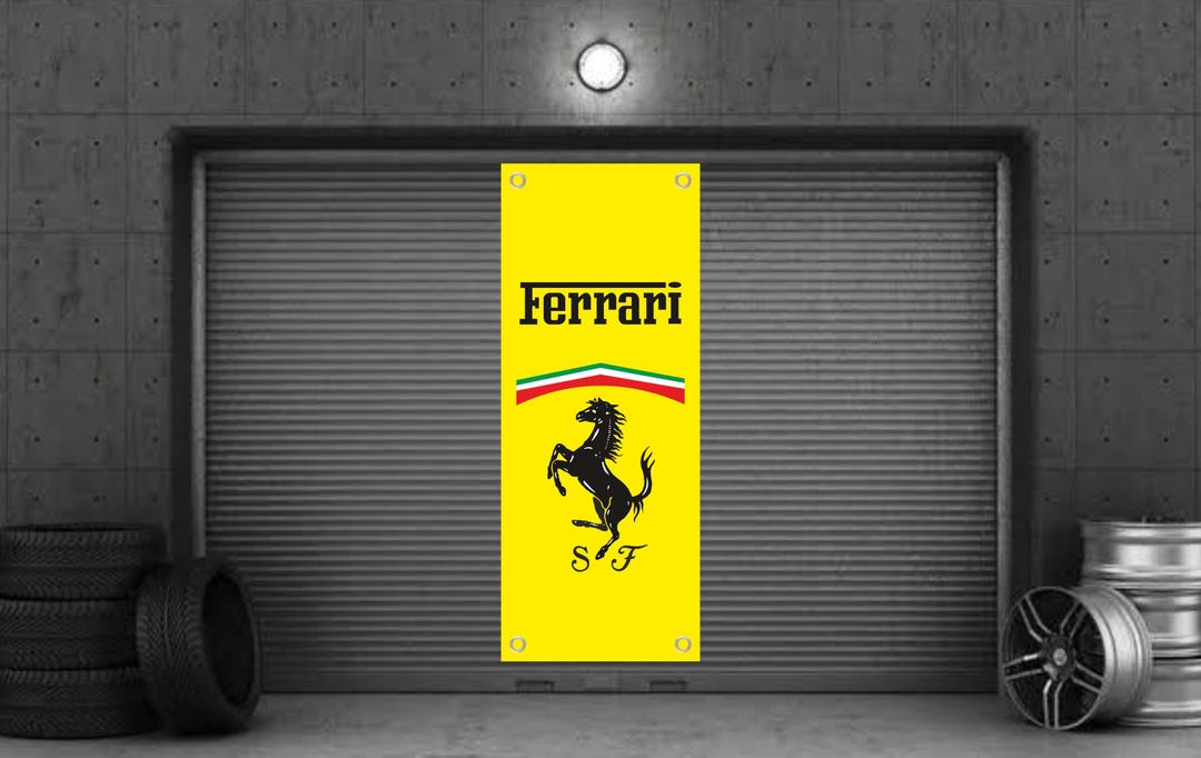 Ferrari Logo Vinyl Banner - Garage, Shop, or Showroom Decor - Etsy