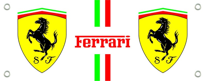 Ferrari Logo Vinyl Banner, Garage Decor, Car Shop Sign - Etsy Canada