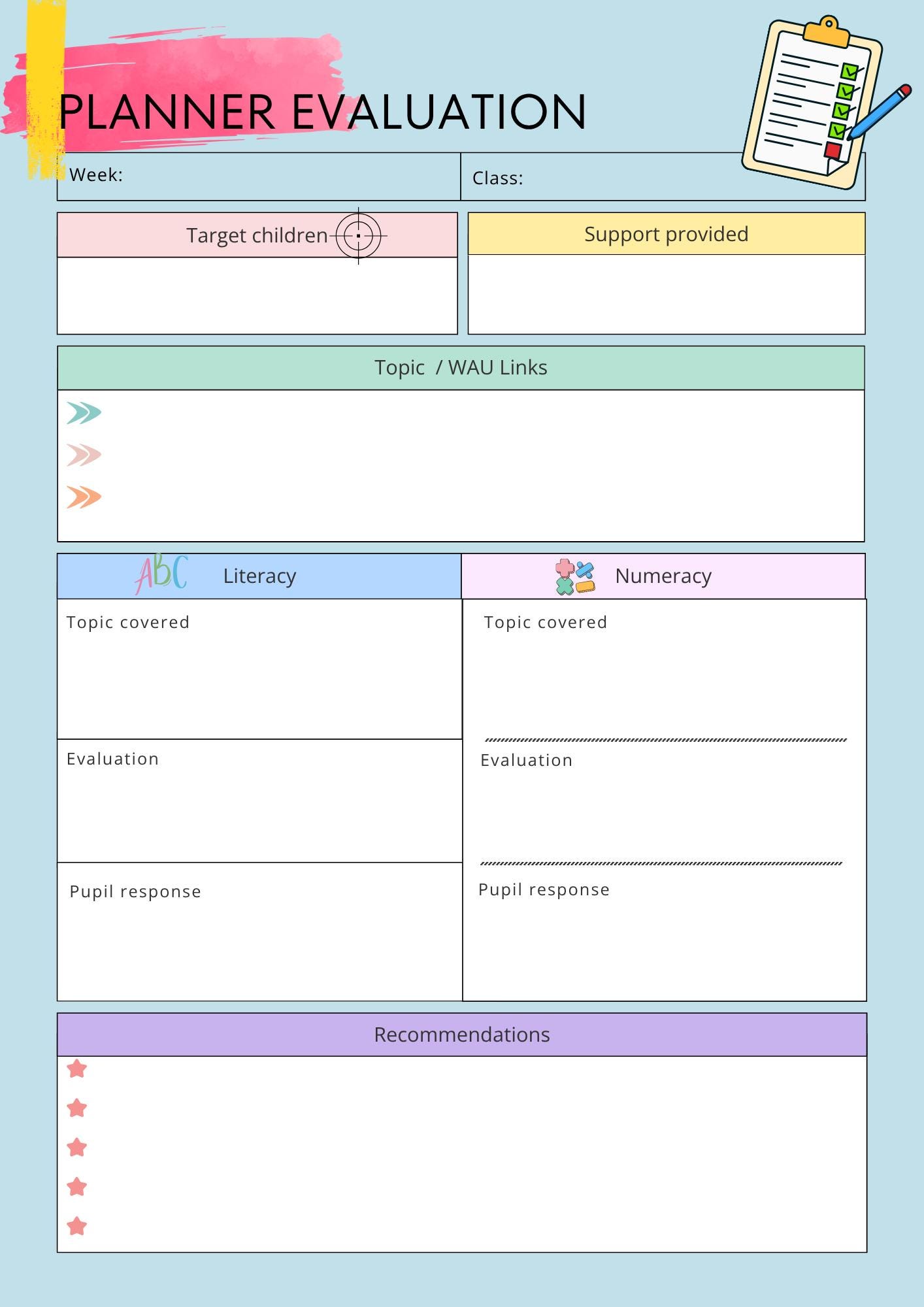 Daily Schedule Planner: Goals and Tasks (digital Download) - Etsy
