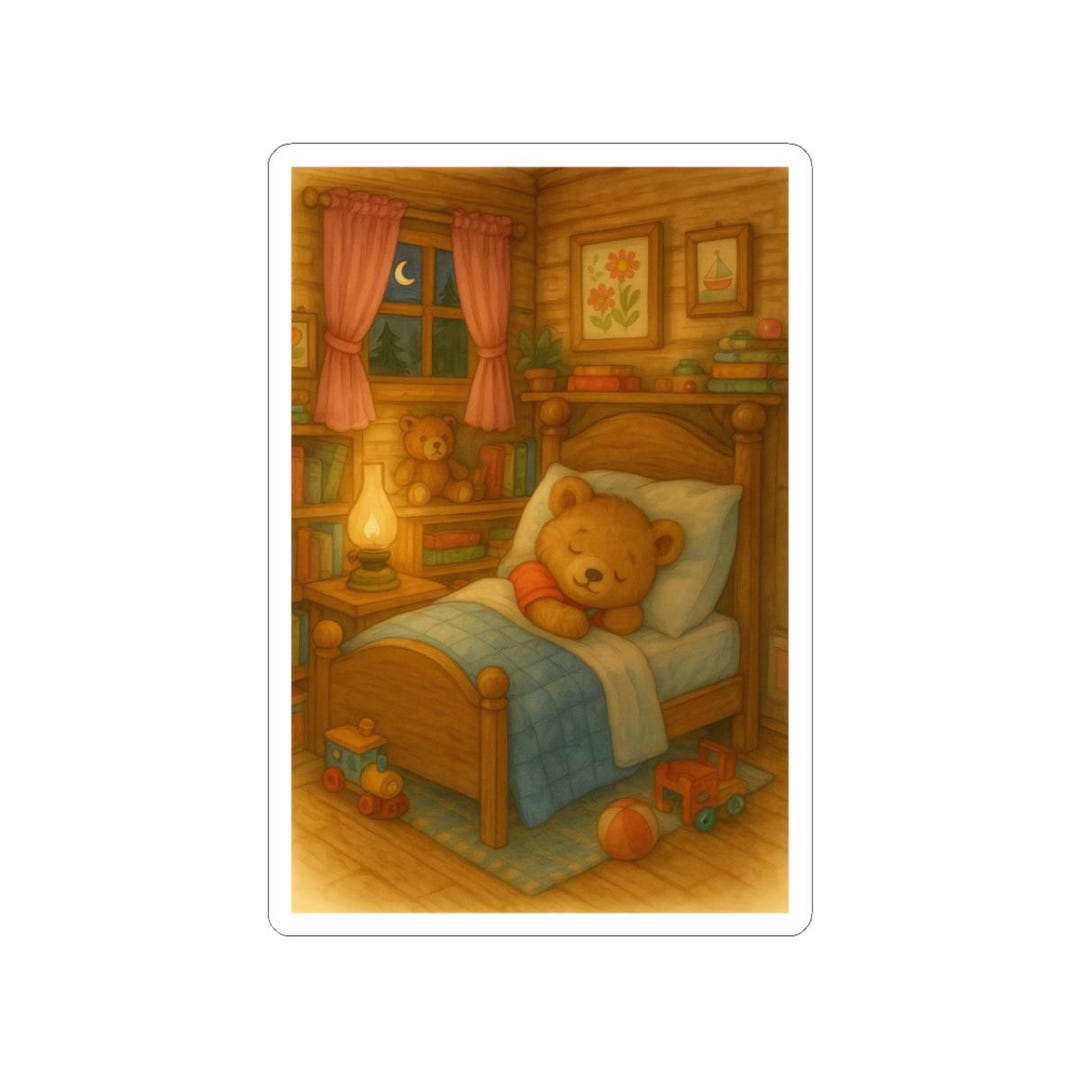 Cottagecore Sleepy Bear in a Wooden Nursery - Etsy