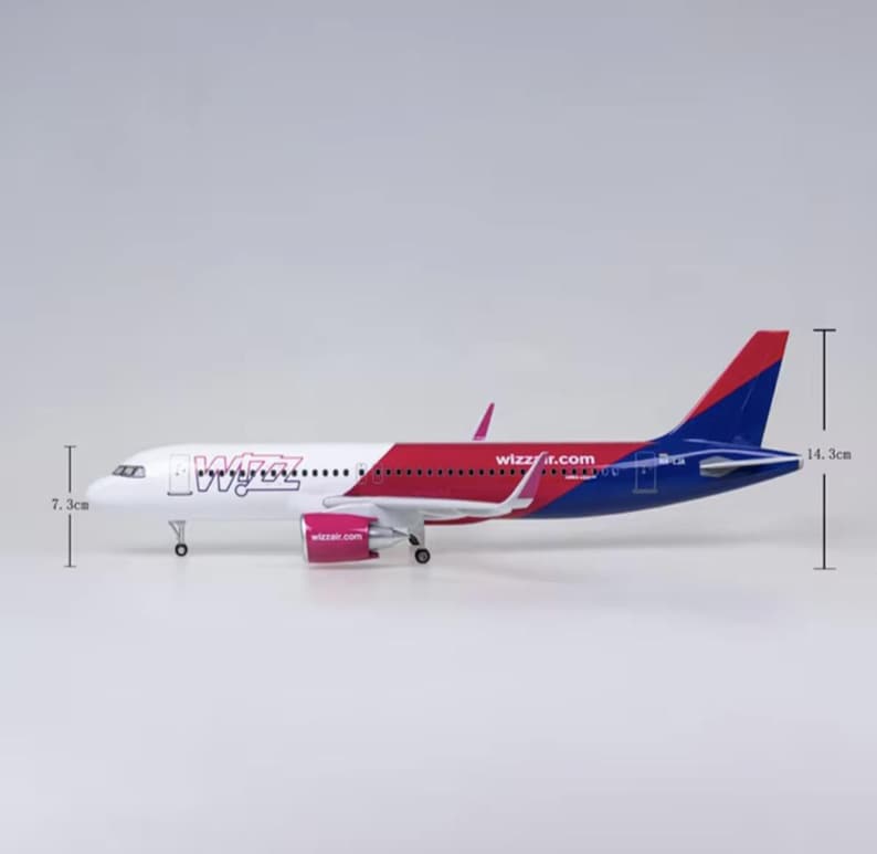 Wizz Air Airbus A320neo Airplane Model 1:80 Resin Airplane Collectible ...