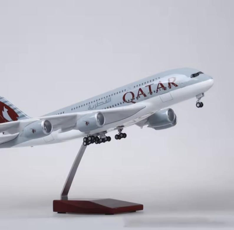 Qatar Airways Airbus A380 Airplane Model 1:160 Scale | Resin Airplane ...