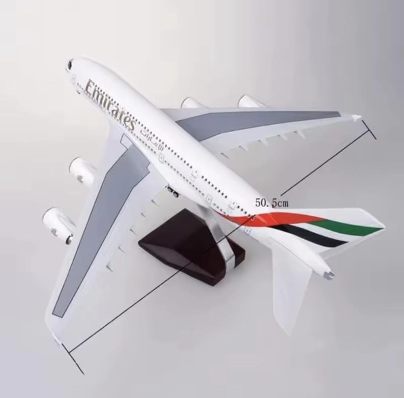 Airplane Model Emirates Airbus A380 45cm - Etsy