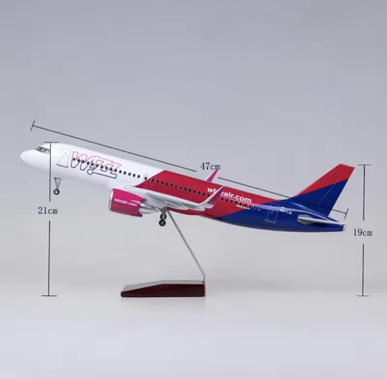 Wizz Air Airbus A320neo Airplane Model 1:80 Resin Airplane Collectible ...