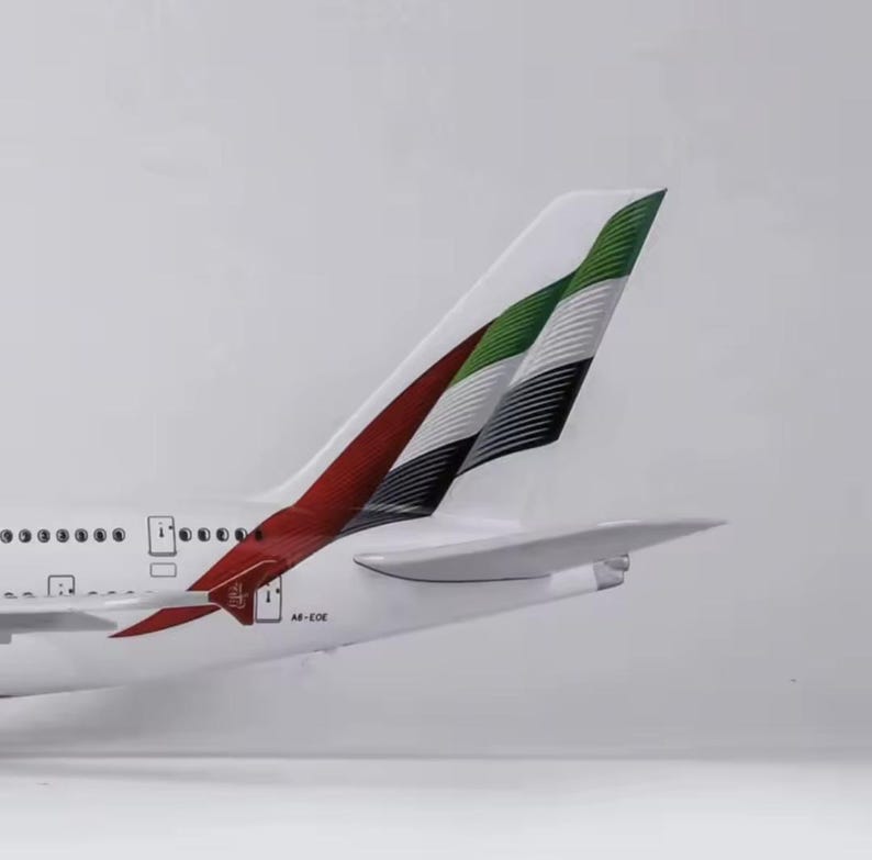 Airplane Model Emirates Airbus A380 45cm - Etsy