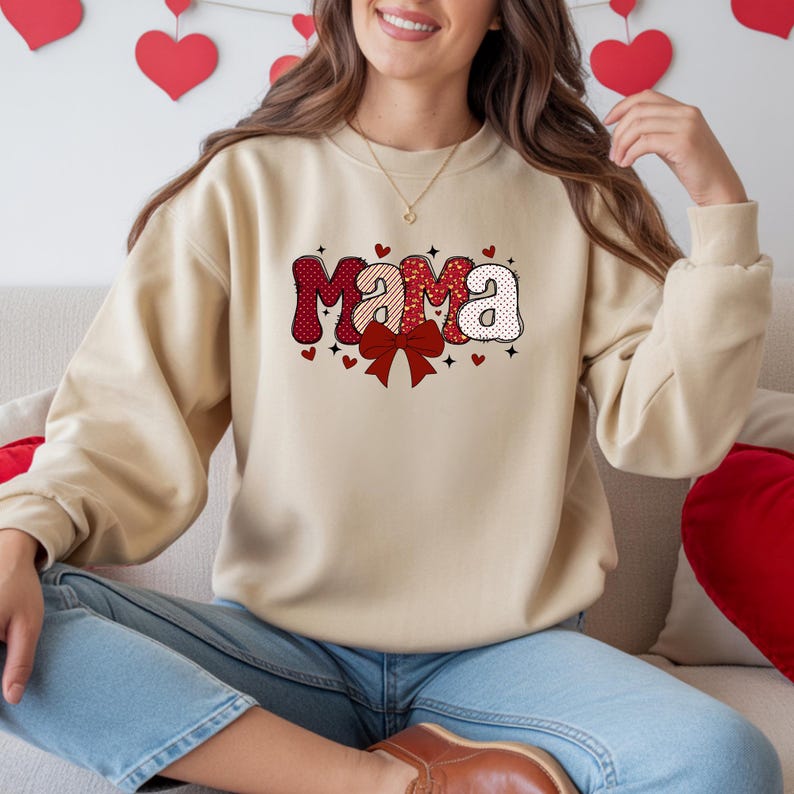 MAMA & MINI Matching Mom-me T-shirts, Valentine Hearts-bow - Etsy
