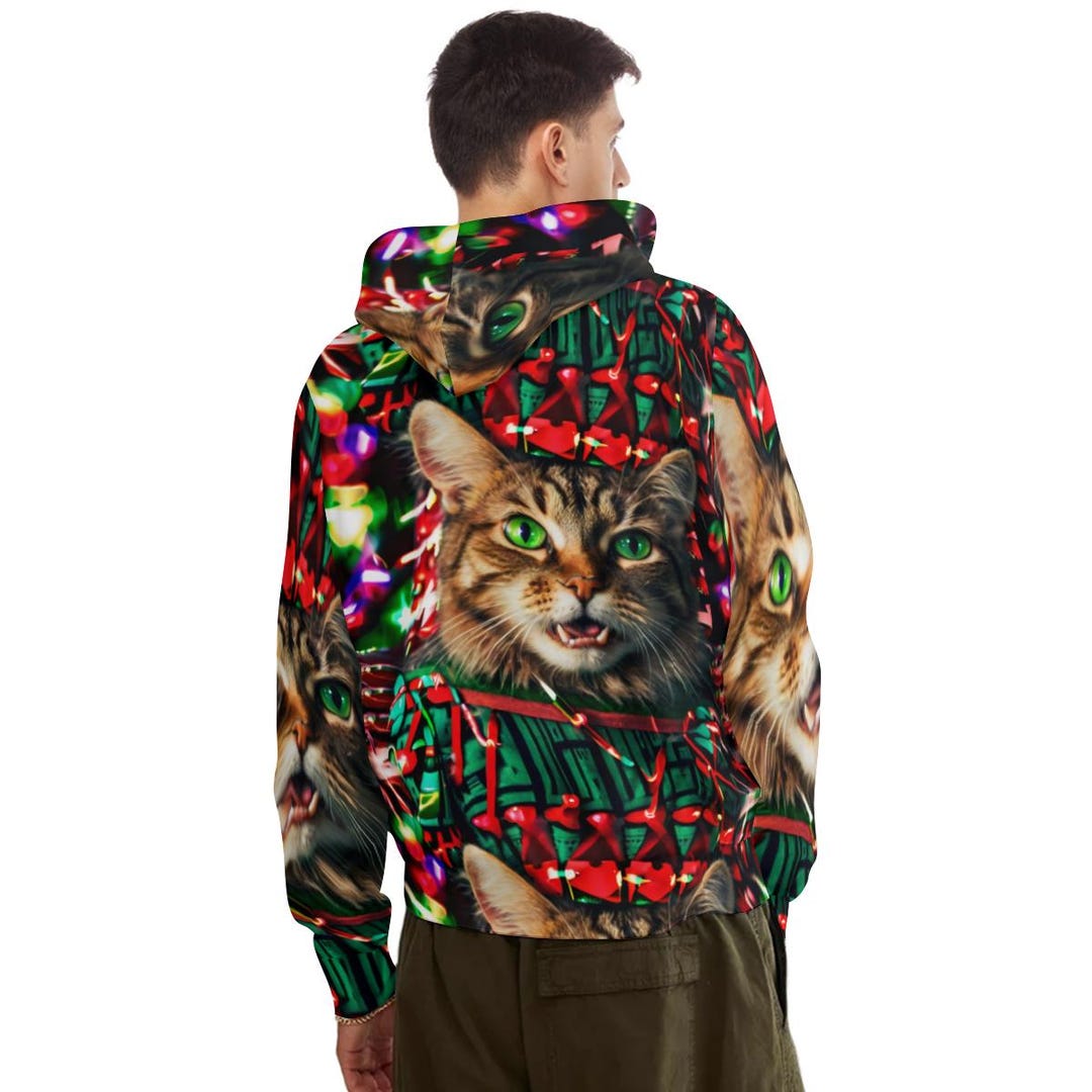 Grumpy Cat Christmas Hoodie & Sweatpants Set | Ugly Holiday Tracksuit ...