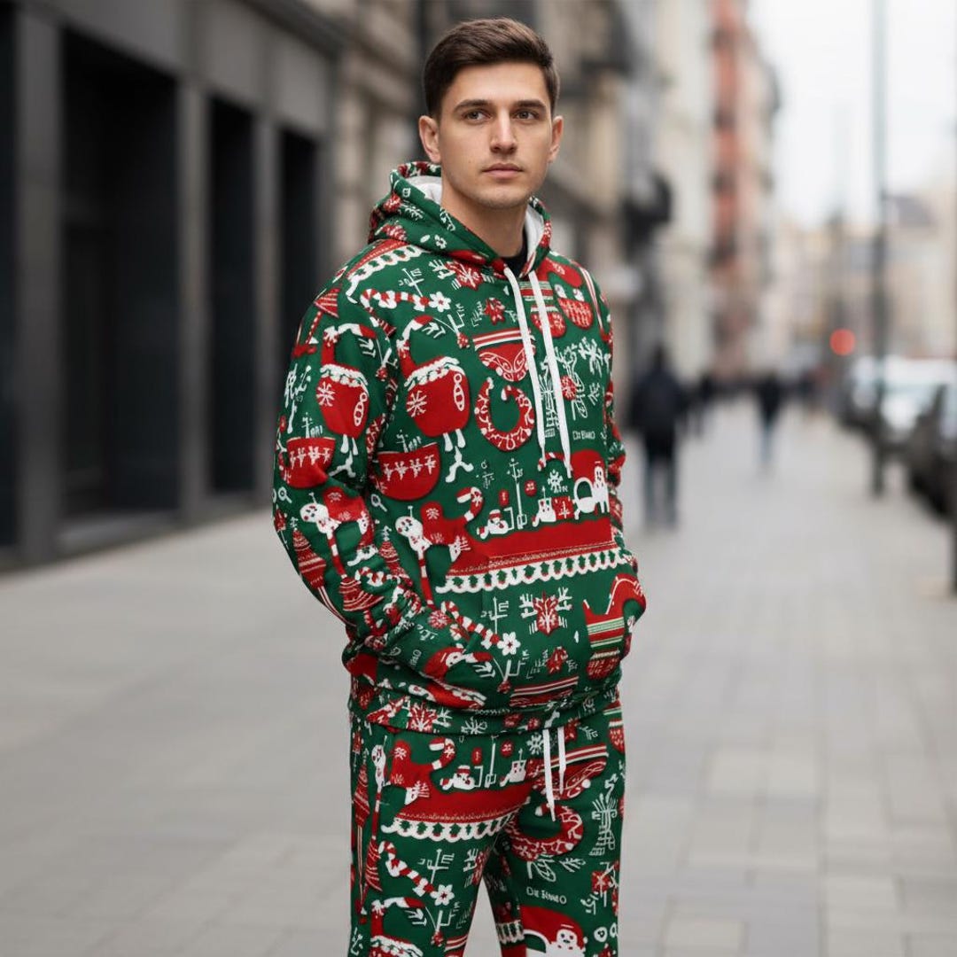 Christmas Santa Sleigh All-over Print Hoodie Set Men and Women | Air ...