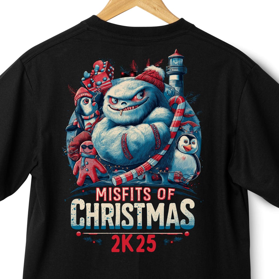 Funny Christmas Misfits PNG Sublimation Design: Snowman, Penguin ...