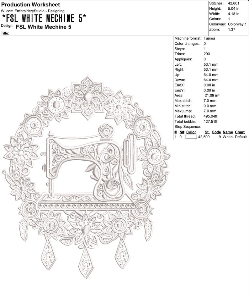 FSL Sewing Machine Embroidery Design Standalone Lace Sewing Machine ...