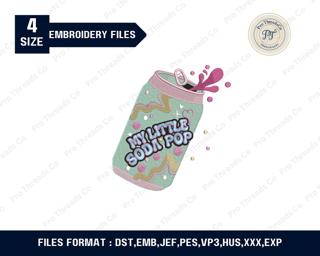 Kpop Soda Pop Embroidery Design, My Little Soda Pop DST Pattern, Cute ...