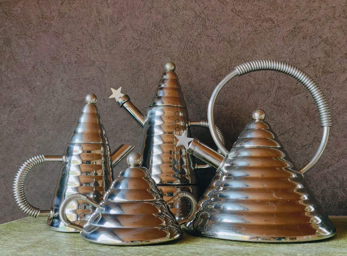 Vintage Italian 80s Stella Collection Archimede Coffee Set: Espresso ...
