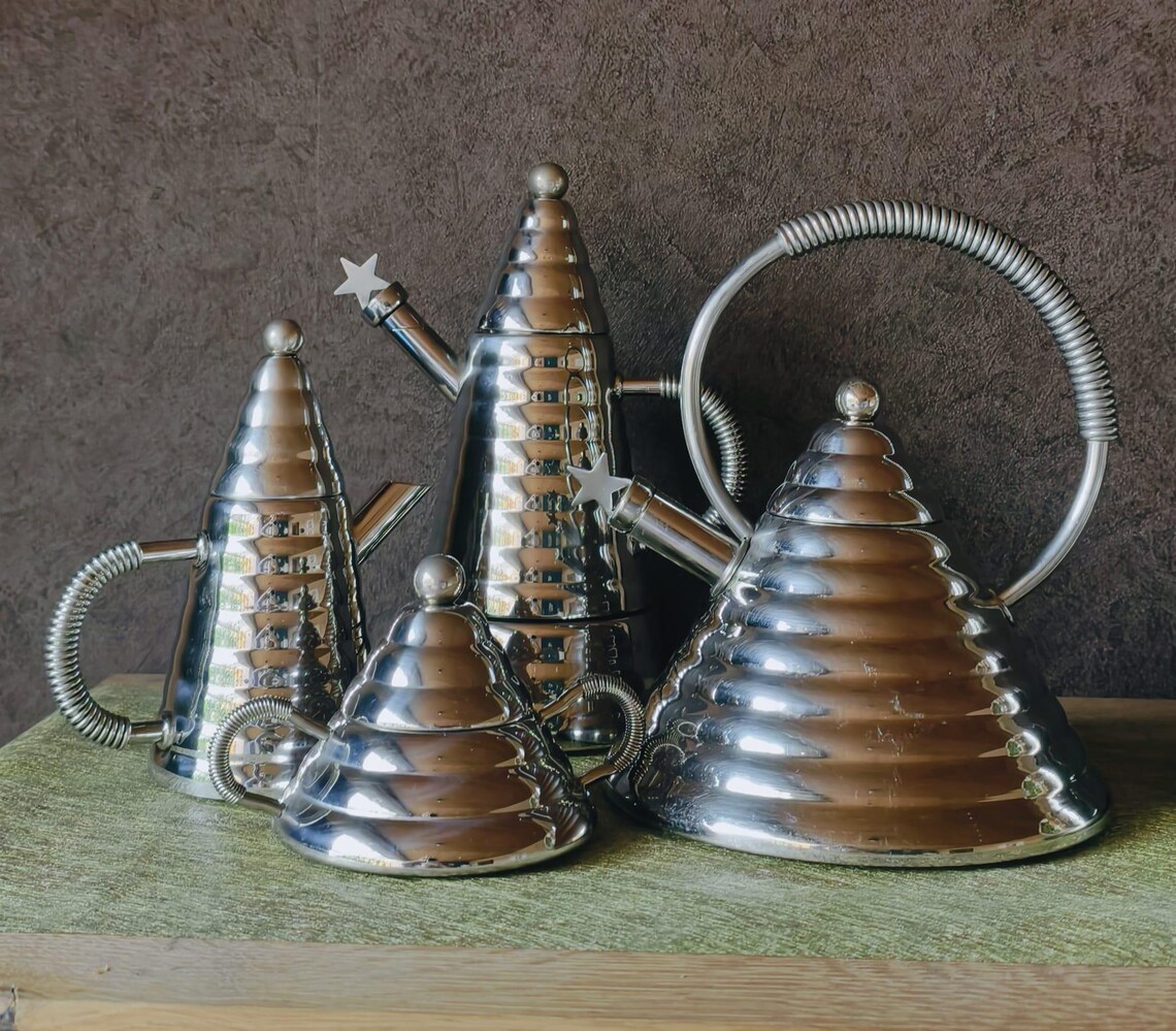 Vintage Italian 80s Stella Collection Archimede Coffee Set: Espresso ...
