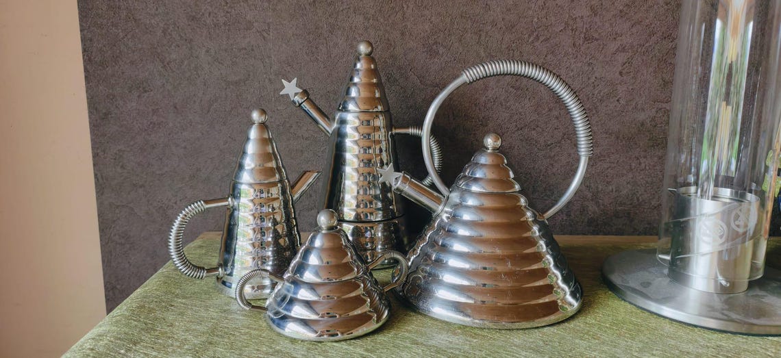 Vintage Italian 80s Stella Collection Archimede Coffee Set: Espresso ...
