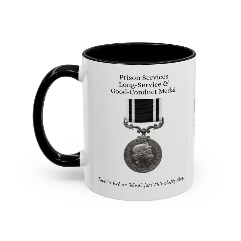 Prison Officer Long Service Mug – Humorous Missing Medal or Retirement ...