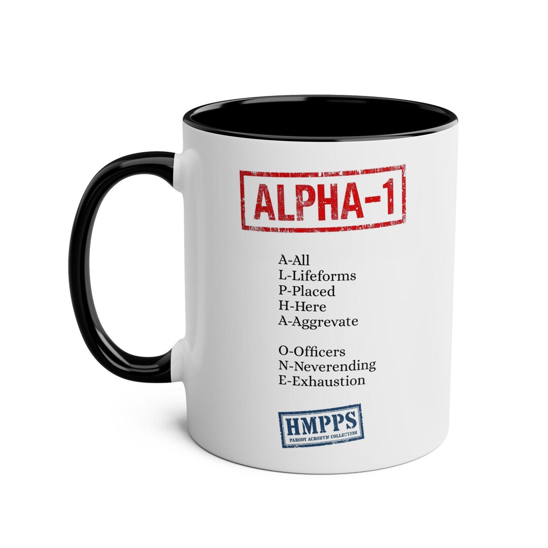 ALPHA 1 Prison Officer Mug – Funny "inside" Joke Coffee Cup - Etsy