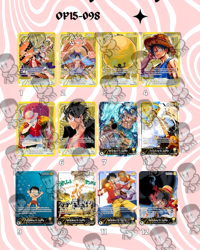 Luffy (OP15), Custom Leader of One Piece TCG Yellow - Etsy UK