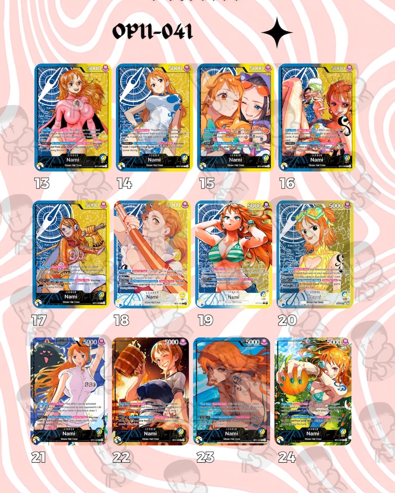 Nami (OP11), Custom Leader of One Piece TCG Blue Yellow - Etsy