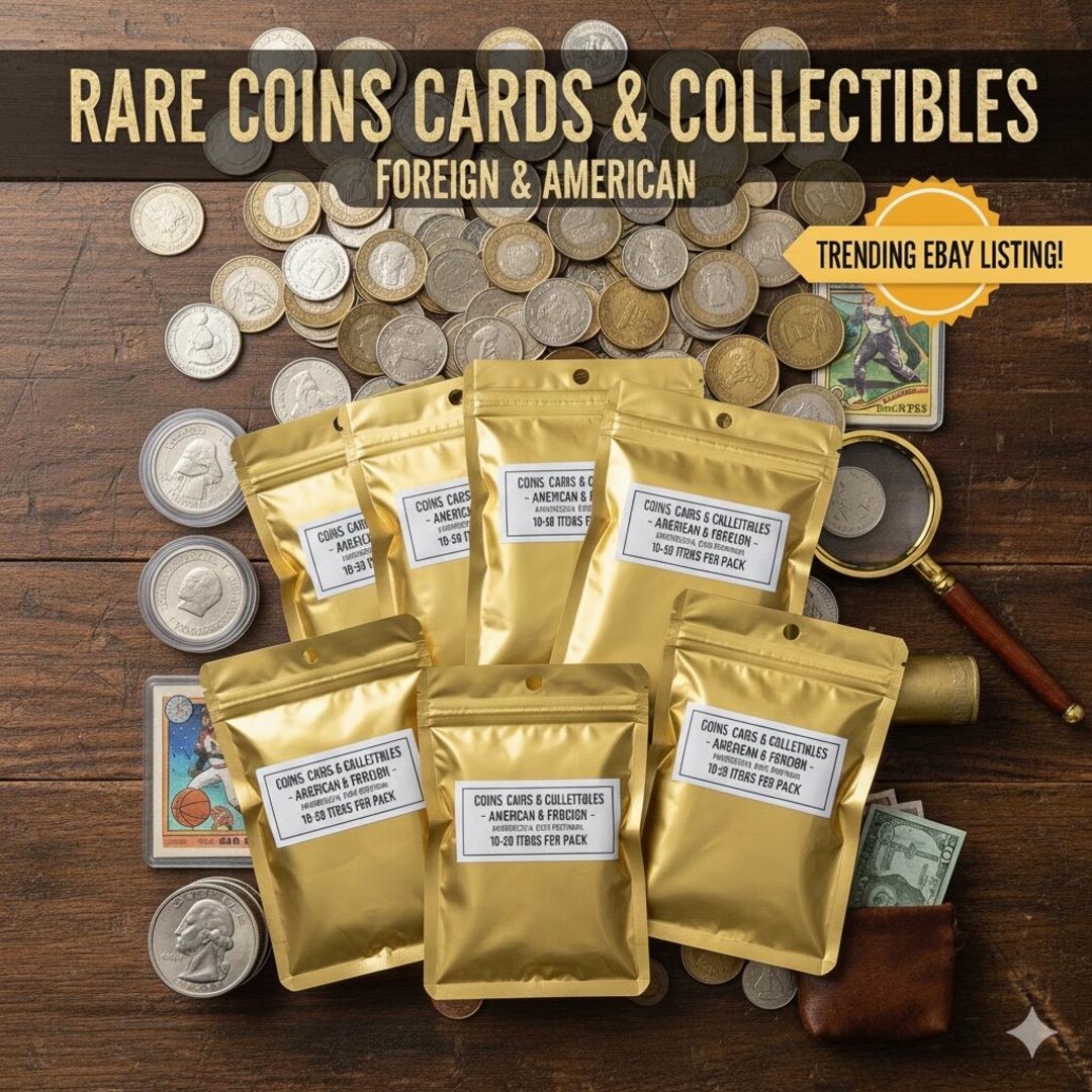 Lot of Coins, Cards & Collectibles - Etsy