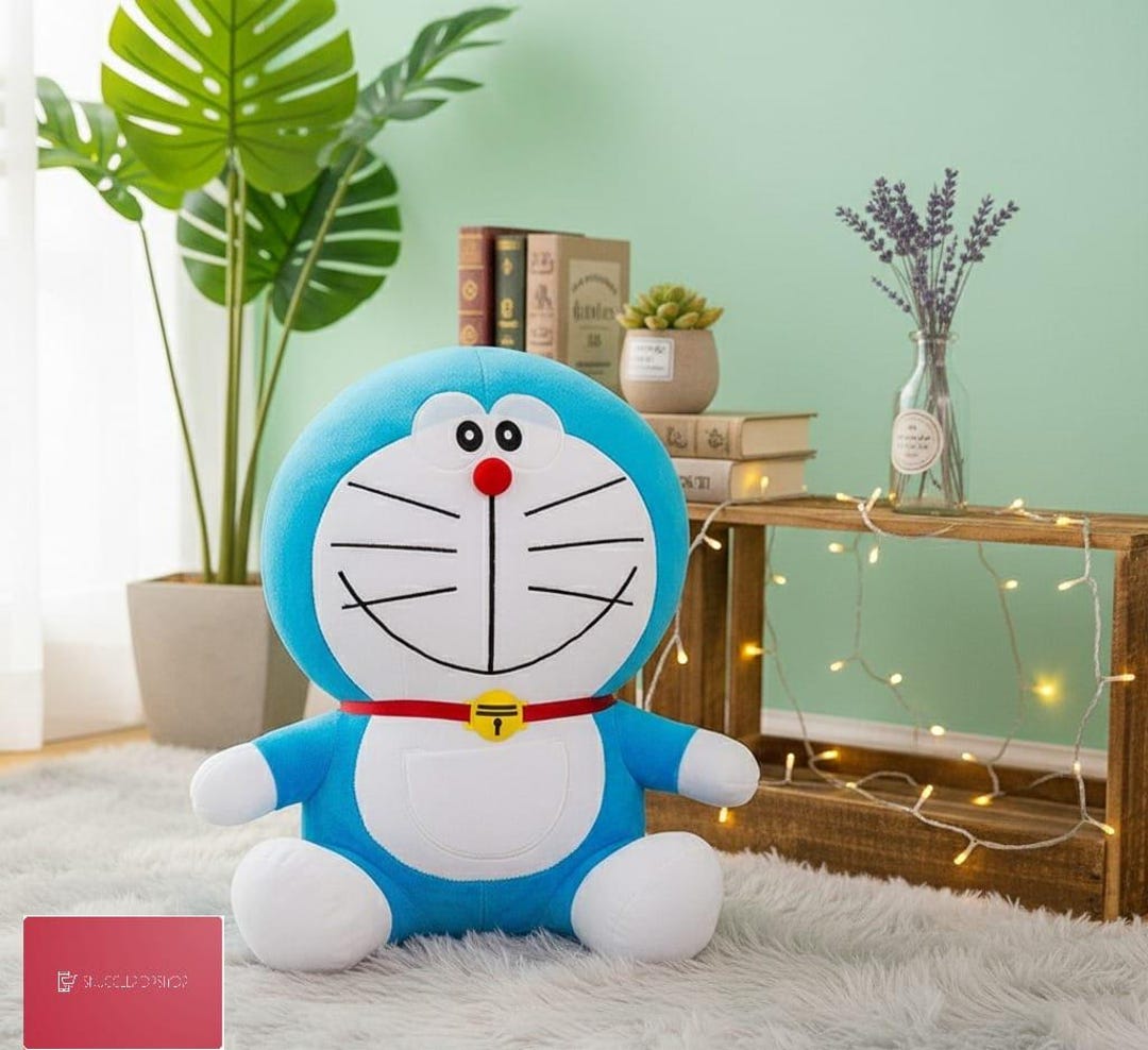 Cute Doraemon Plushie | Soft Cartoon Character Doll | Japanese Anime ...