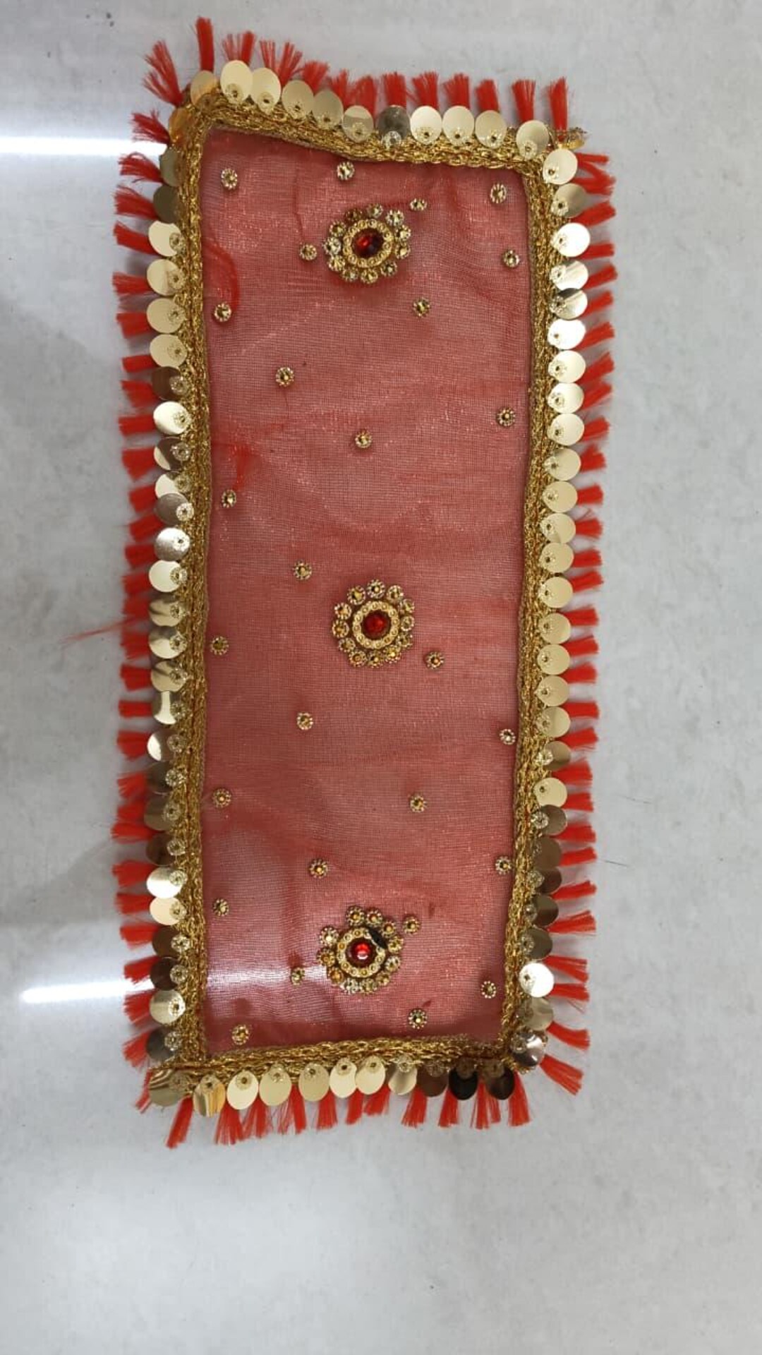 Red Devi Mata Chunari | Golden Embroidery, Pooja Cloth (pack of 2) - Etsy