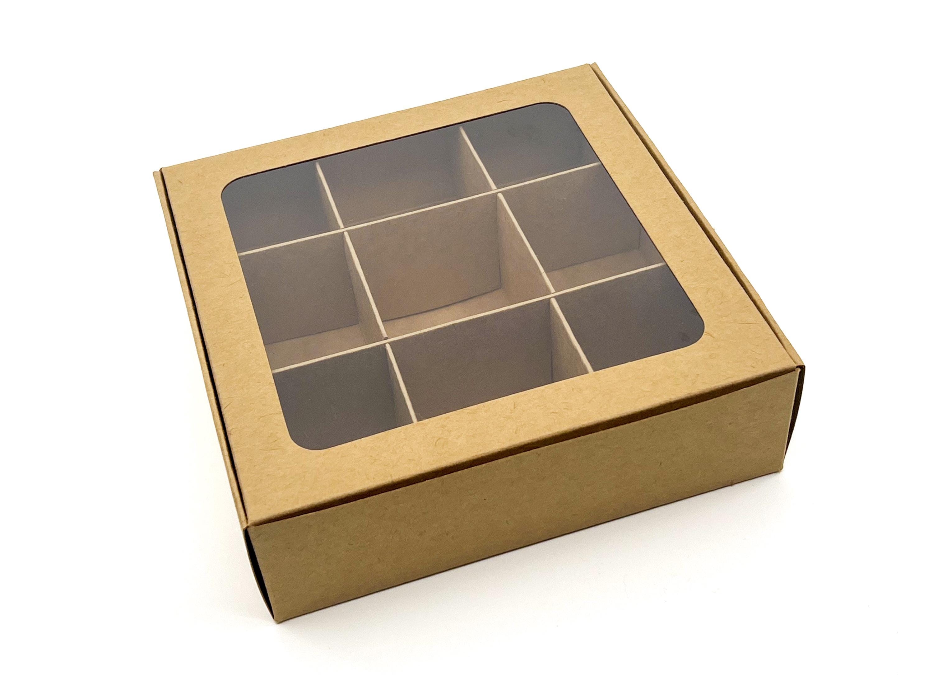 Treat Box With Window and Dividers - Small (9-compartment) - 6.5x6.5x1 ...