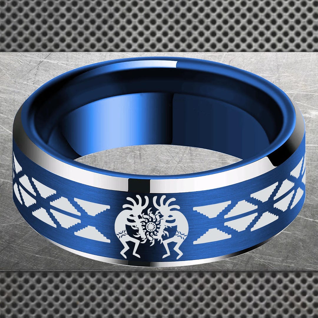 American Indian Ring,kokopelli Tribe Ring,native American Pattern Ring ...