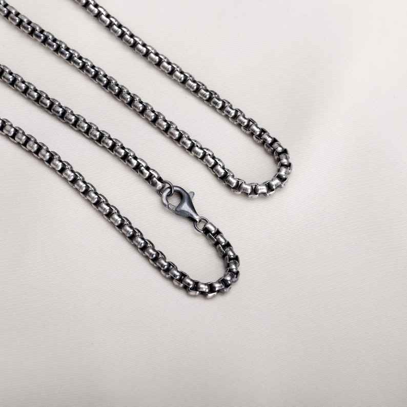 2.5MM Silver Round Box Link Chain Necklace - Etsy