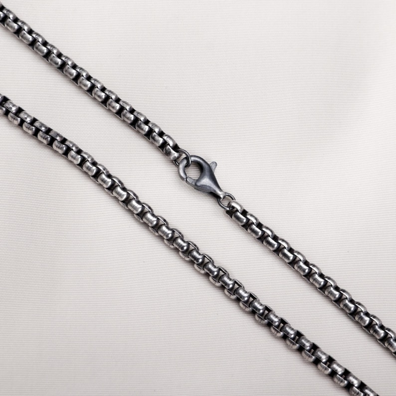 2.5MM Silver Round Box Link Chain Necklace - Etsy