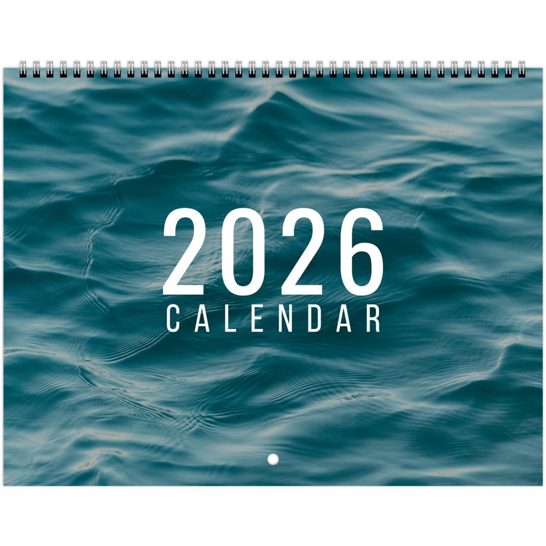 Ocean Water Calendar 2026 Monthly Elegant Wall Calendar - Etsy New Zealand