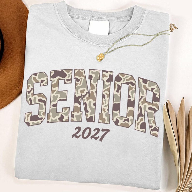 Senior 2027 PNG, Camouflage Senior 2027 Sublimation Design, Retro Class ...